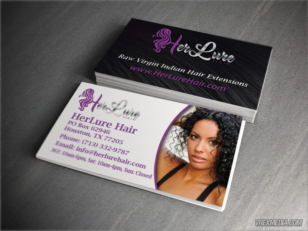 Business Card Designs - Her Lure Hair
