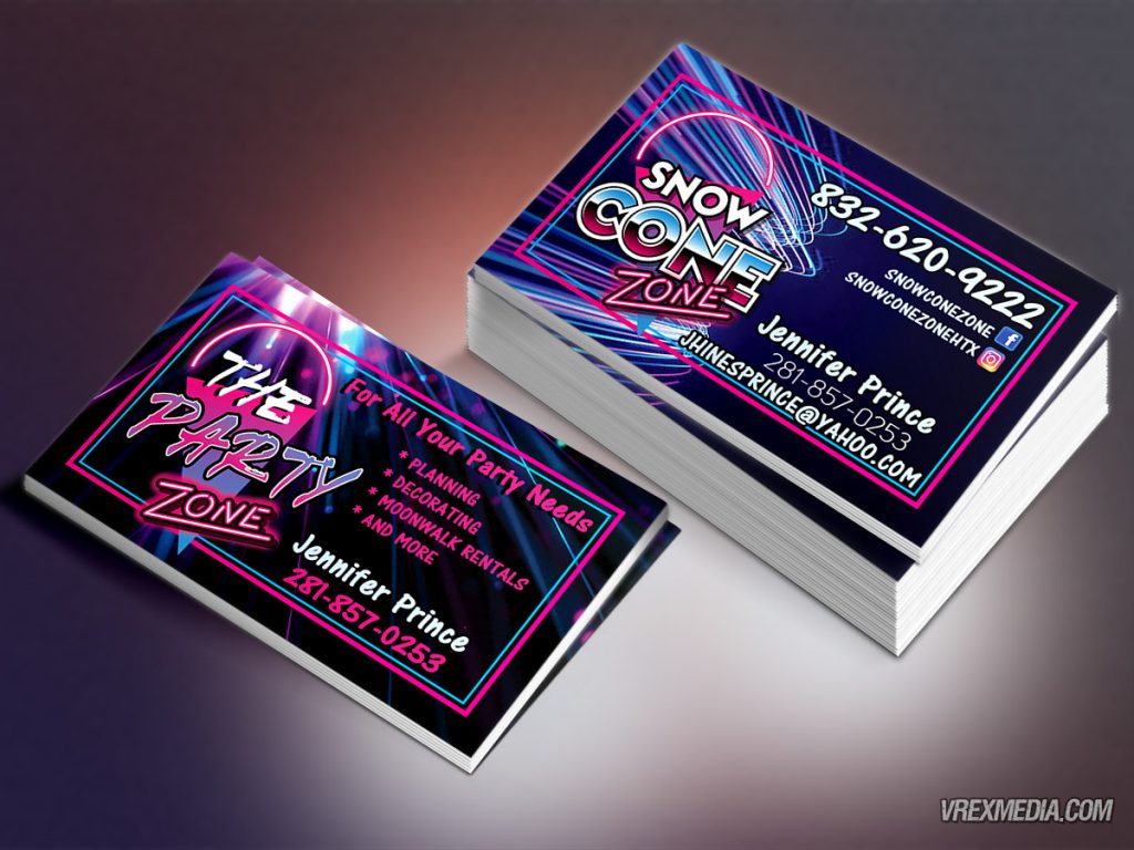 Business Card Design - Snow Cone Zone