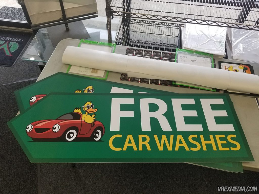 Spinner Sign - Quick Quack Car Wash