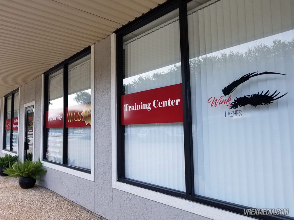 Storefront Decals - Hollywood Hair Extensions Signature