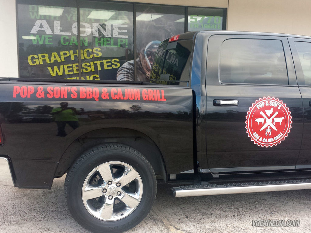Vehicle Decals - Pops and Sons BBQ